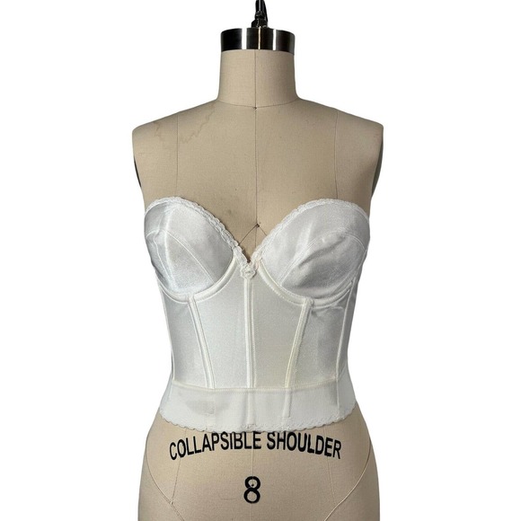 Adonna | Intimates & Sleepwear | Vtg Adonna 34c White Satin Strapless ...